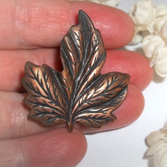 Fashion Jewelry | Jewelry | Vintage Pin Leaf Pin Copper Leaf Pin Leaf ...